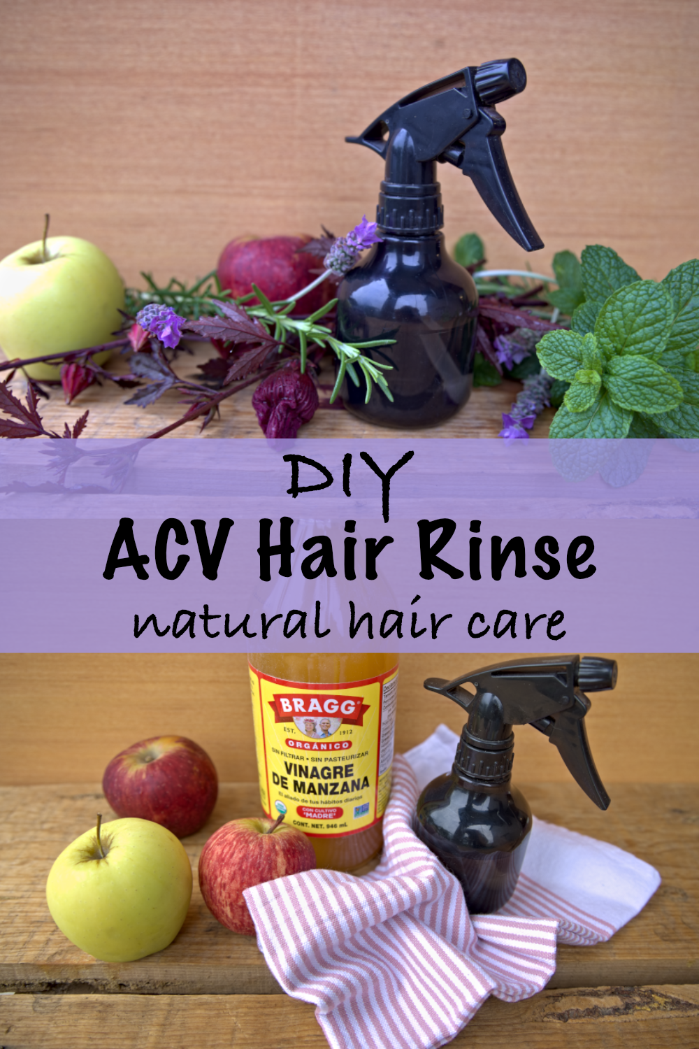 Apple Cider Vinegar Hair Rinse - Golden Thyme Homestead